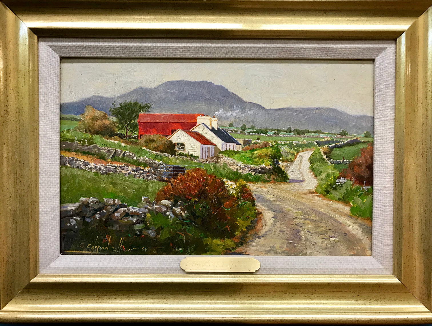 Home › Edmund Sullivan Original Irish Farmhouse Landscape Painting